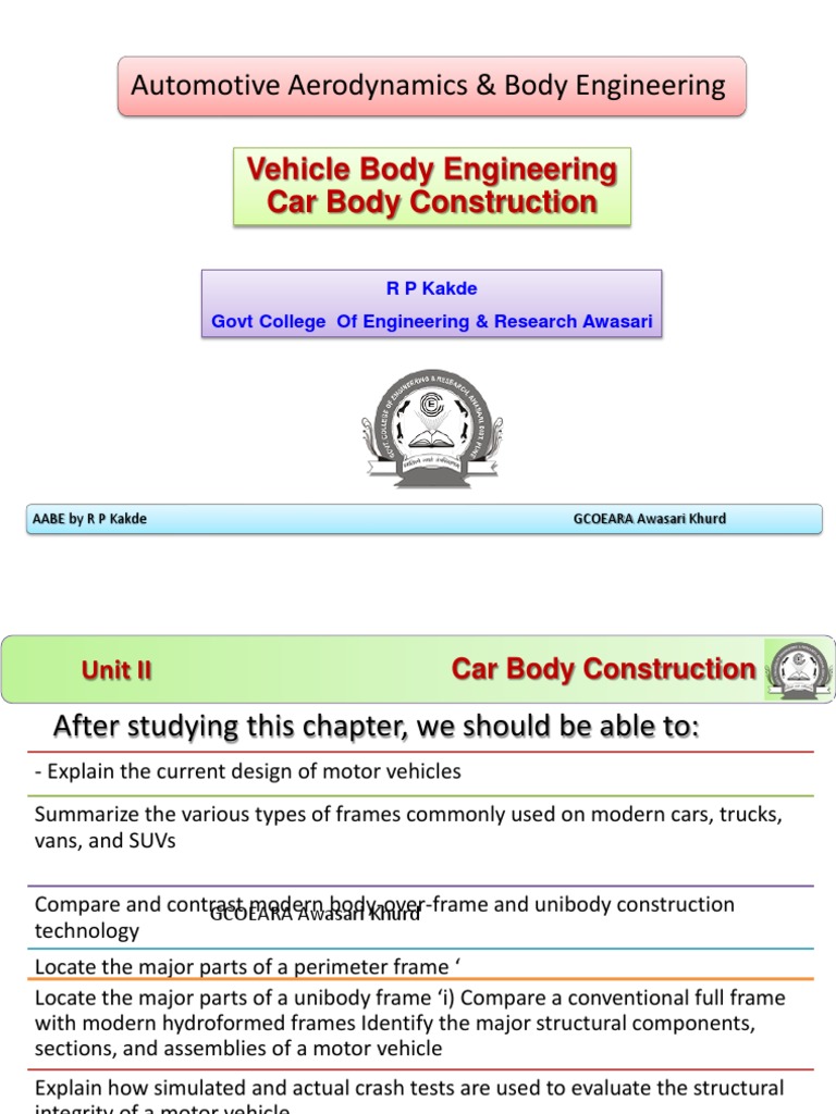 Vehicle Body Construction Overview | PDF | Door | Trunk (Car)