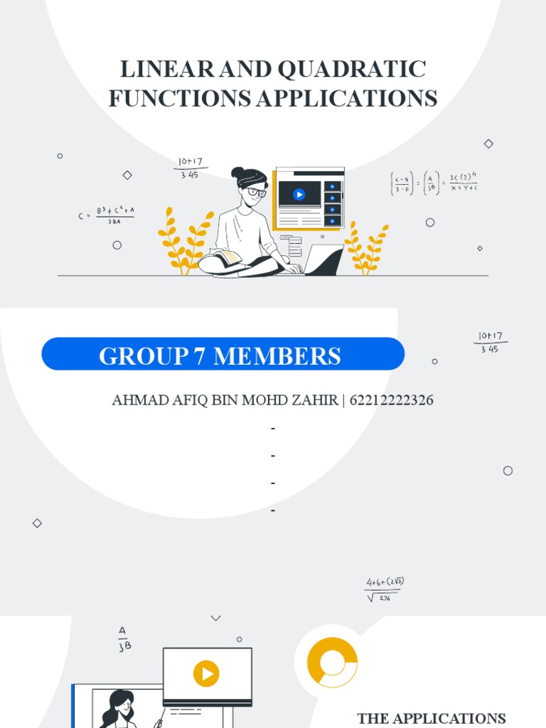 Application of Linear & Quadratic (Eib10503) | PDF | Equations ...
