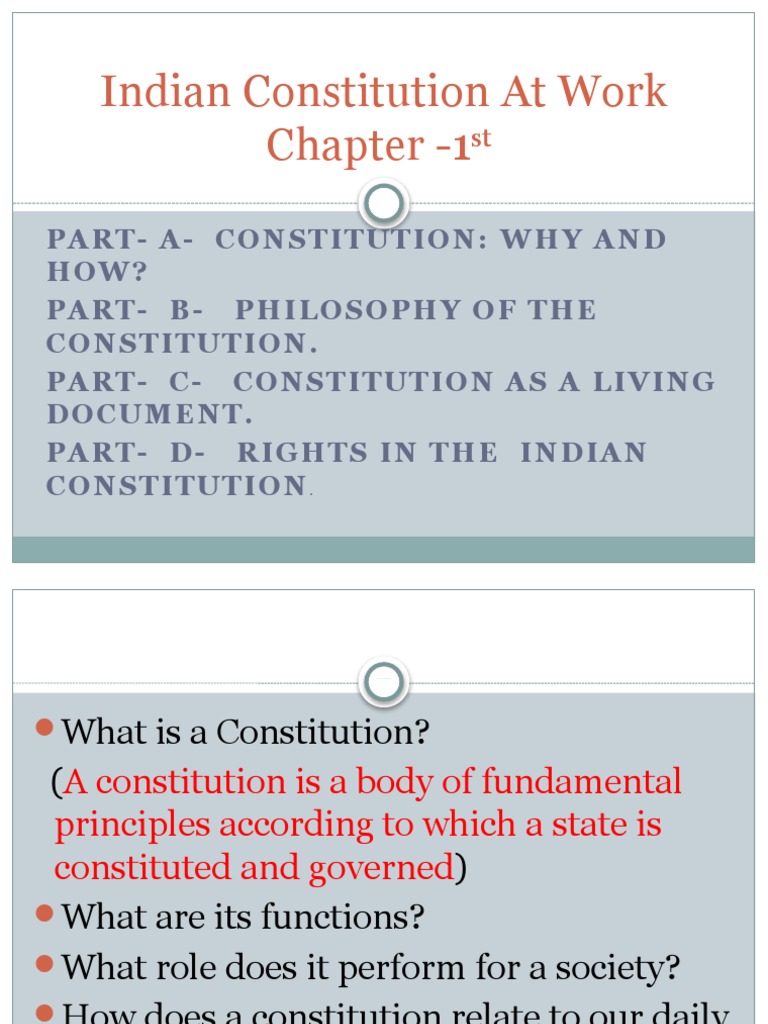 Indian Constitution at Work Chapter - 1 | PDF | Freedom Of Religion ...