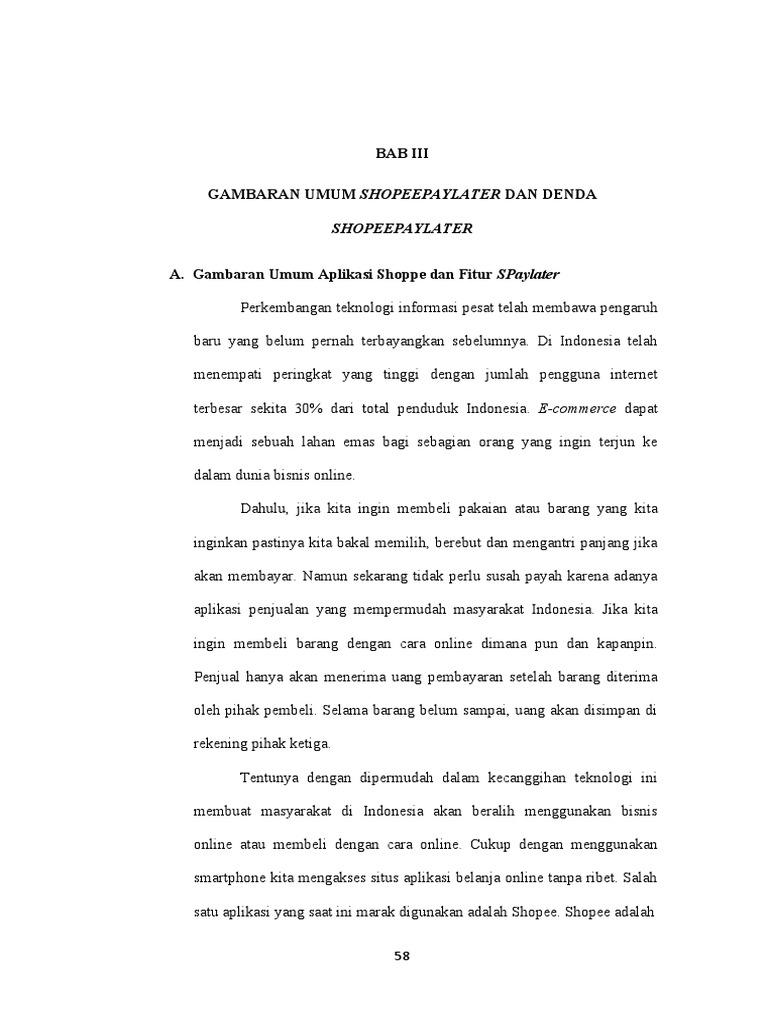 BAB III Spaylater | PDF