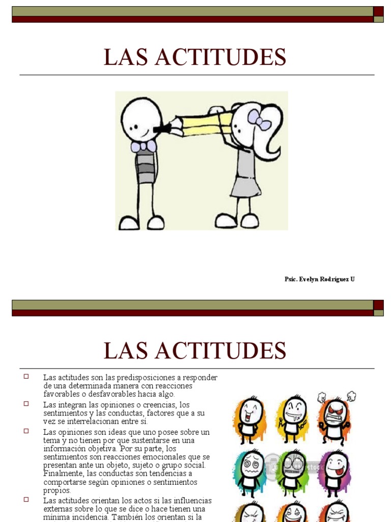 Las Actitudes-Semana 10 | PDF | Actitud (psicología) | Aprendizaje