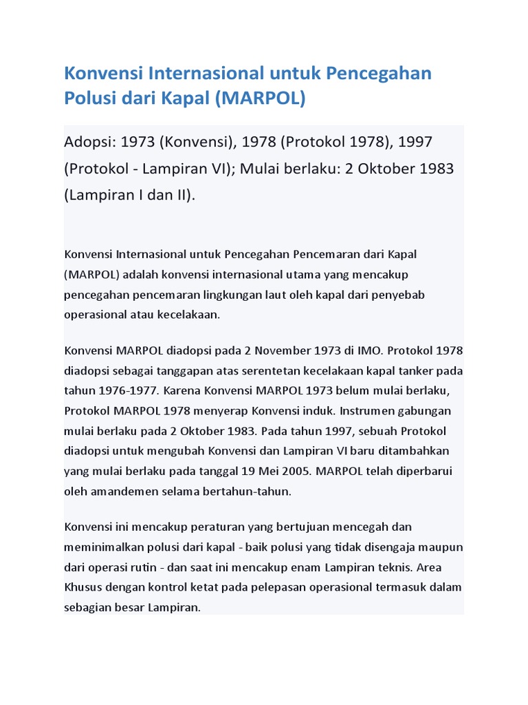MARPOL | PDF