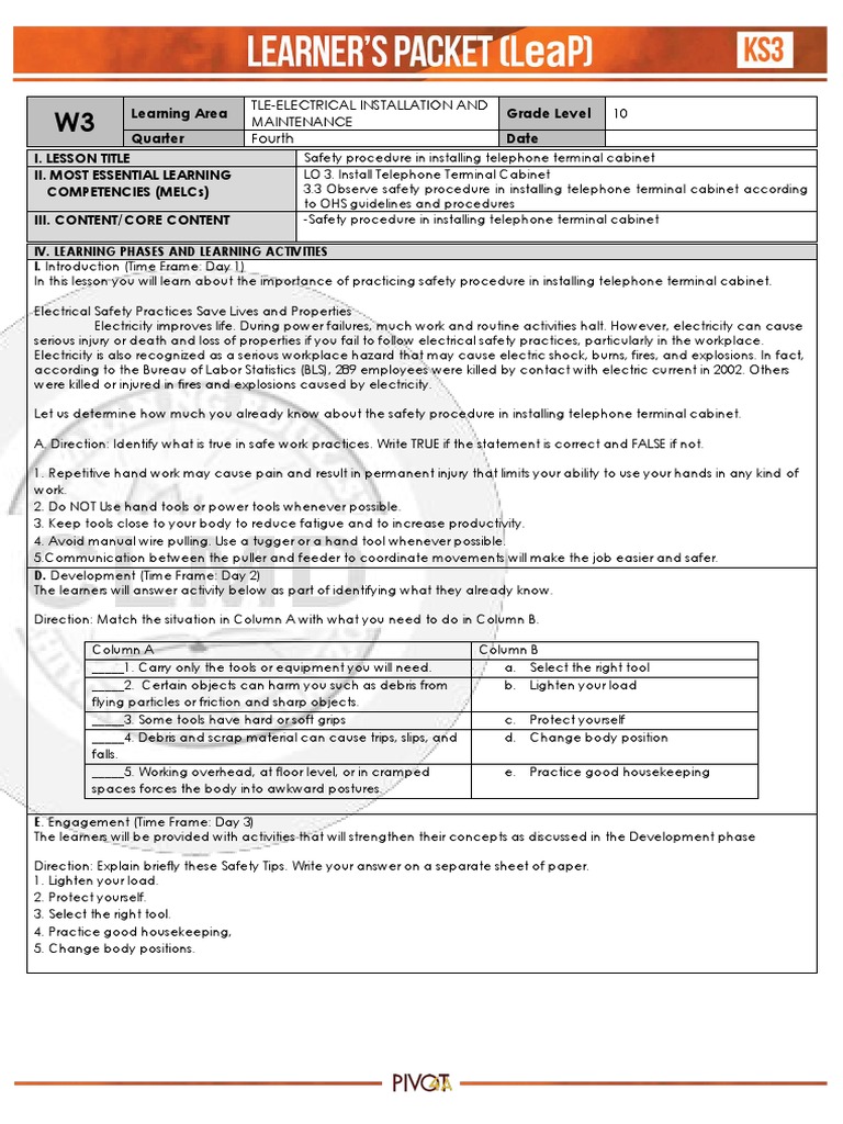 Q4 Ia Eim 10 Week3 | PDF | Learning | Tools