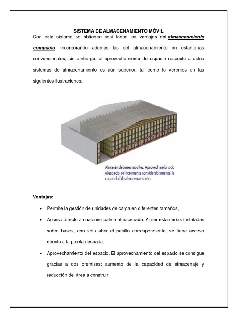 Sistema de Almacenamiento Móvil | PDF