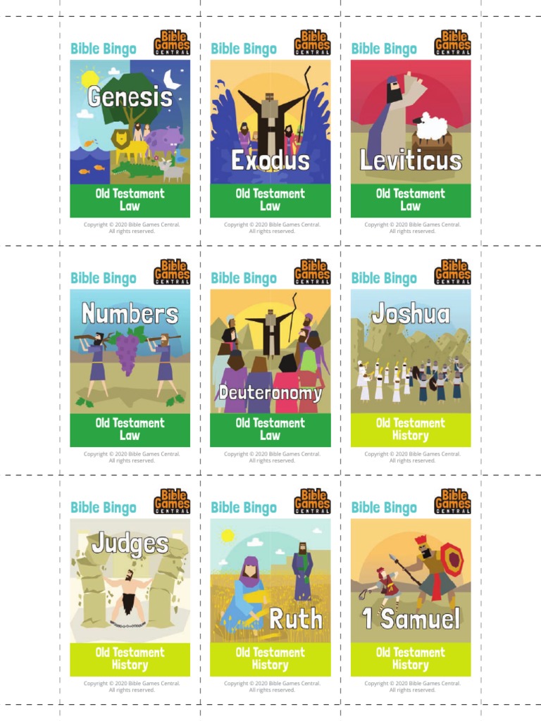 Bible Bingo Calling Cards | PDF | All Rights Reserved | New Testament