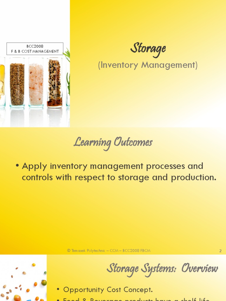 Storage: (Inventory Management) | PDF