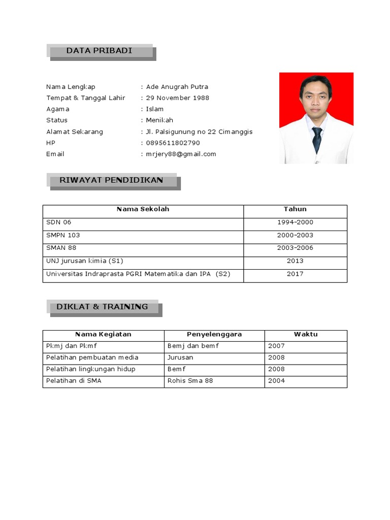 CV Ade Anugrah Putra) | PDF