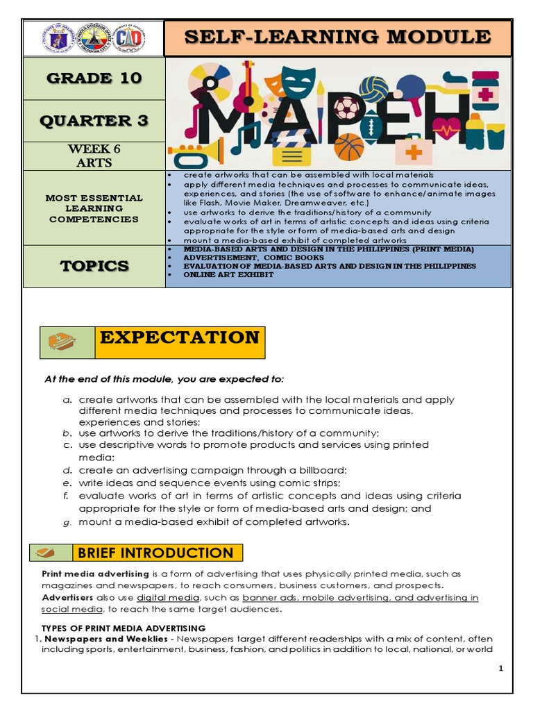 MAPEH 10 Q3 Week 6 | PDF