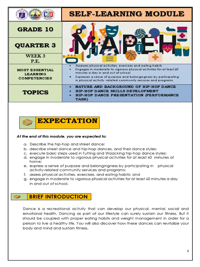 MAPEH 10 Q3 Week 3 | PDF | Dances