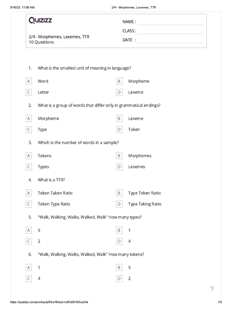 10 Questions: Name: Class: Date | PDF