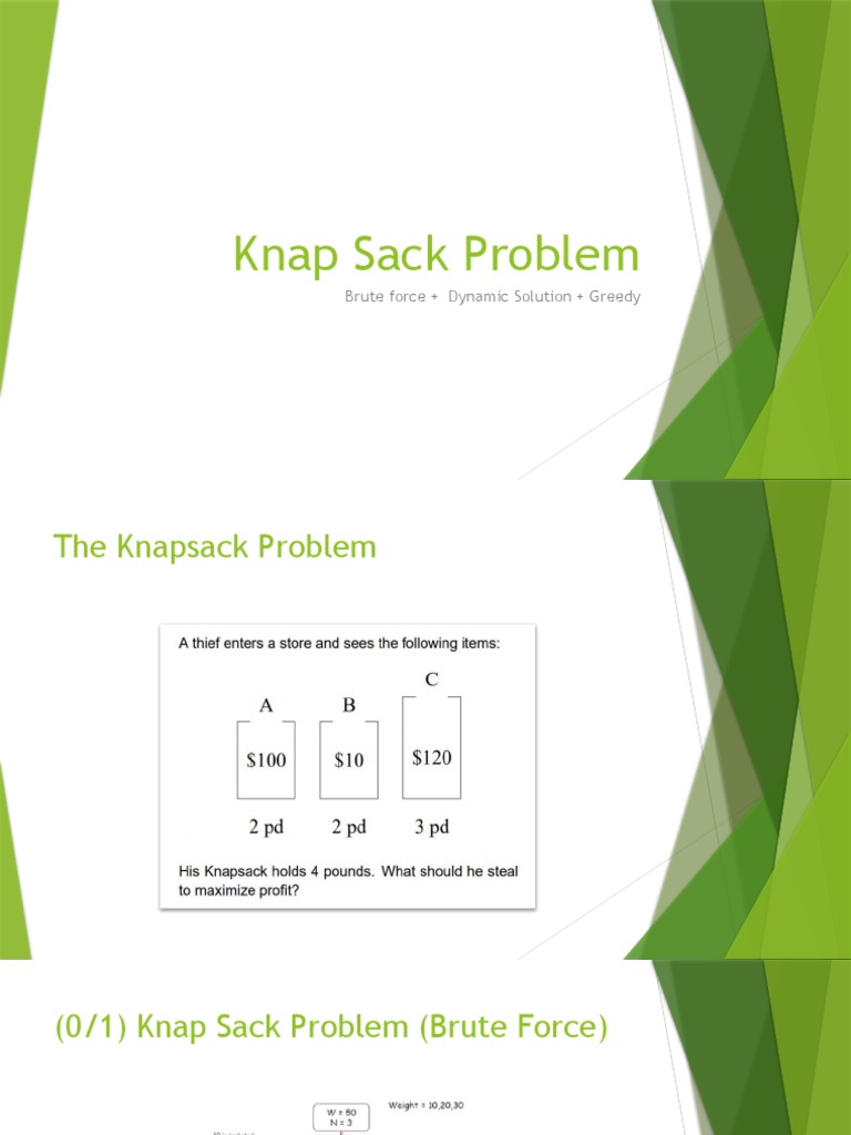 Knap Sack Problem | PDF
