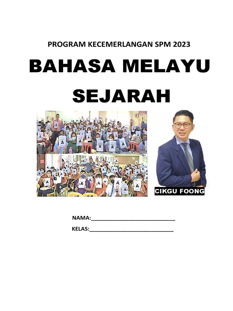 Bahasa Melayu Sejarah: Program Kecemerlangan SPM 2023 | PDF