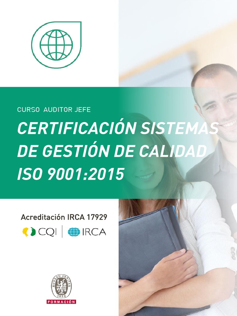 Curso completo para Auditor Jefe de Sistemas de Gestión de Calidad ISO ...