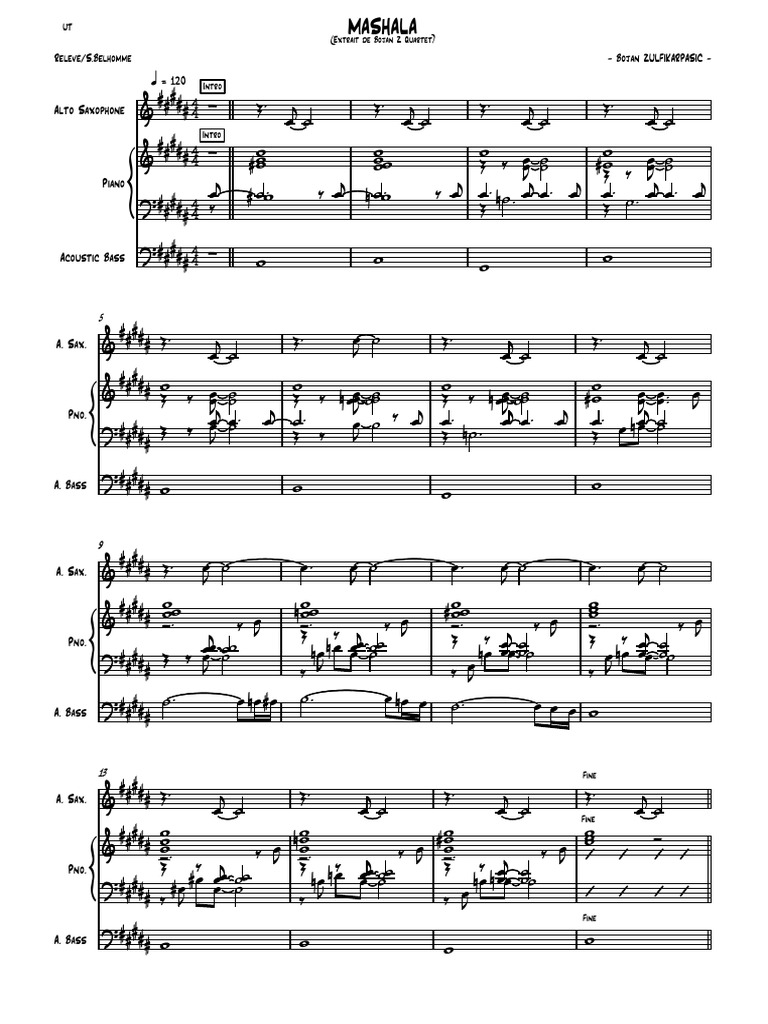 Mashala Original Score Ut - Partition Complète | PDF | le jazz ...