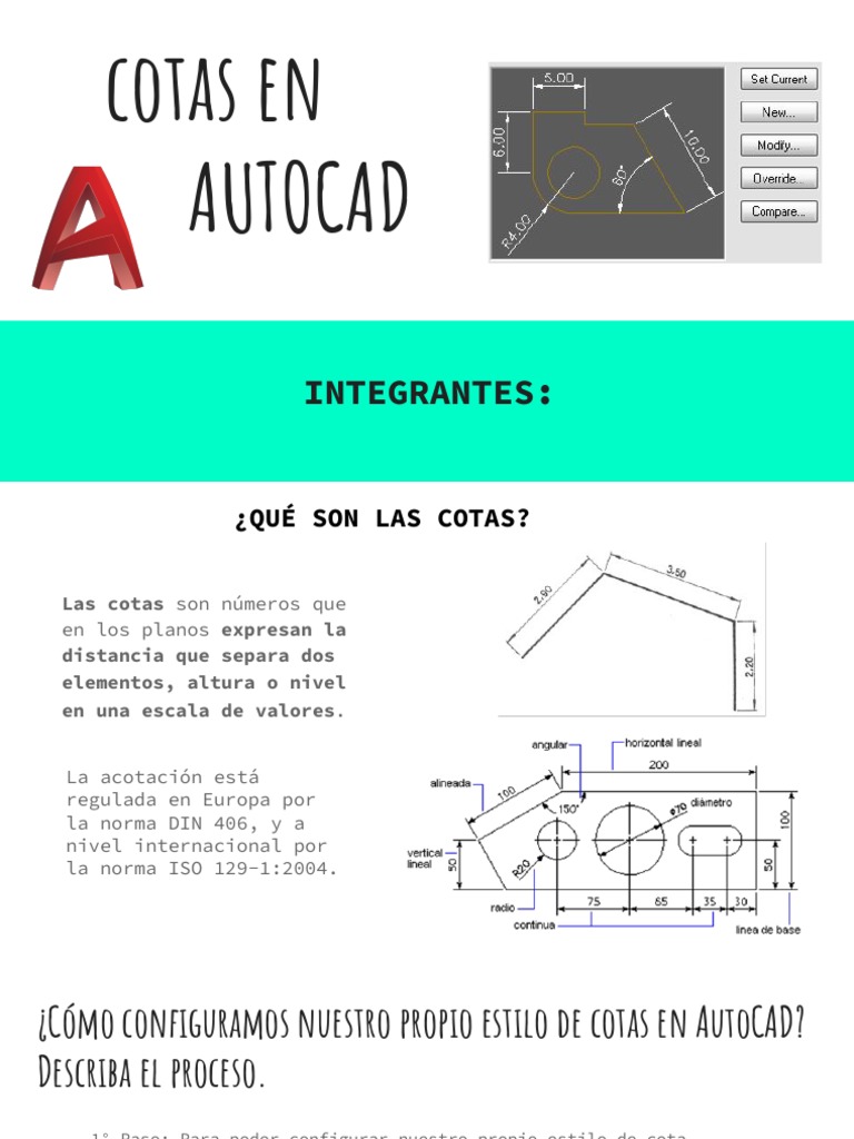 Cómo configurar cotas en AutoCAD | PDF