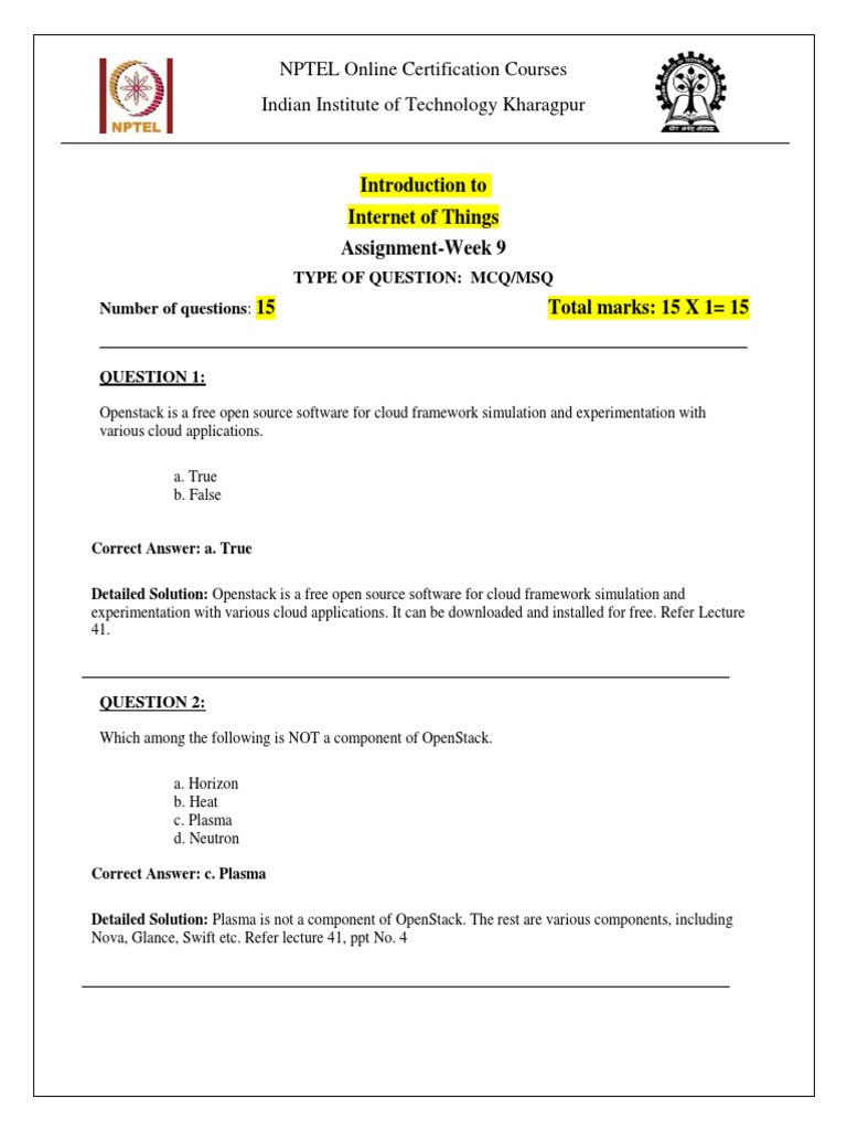 Assignment W9 | PDF | Open Stack | Cloud Computing
