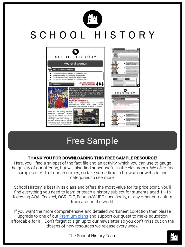 Medieval Women Resource Sample | PDF