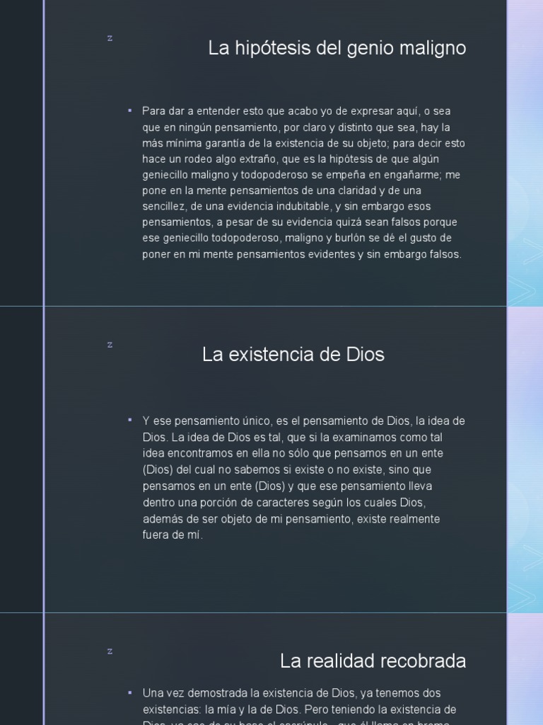 La Hipótesis Del Genio Maligno | PDF | Realidad | Racionalismo