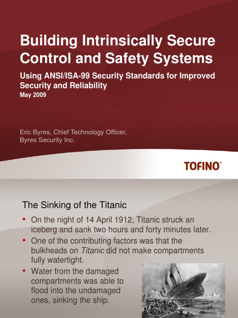 ANSI - ISA-99 and Intrinsically Secure Systems (May 2009) | PDF ...