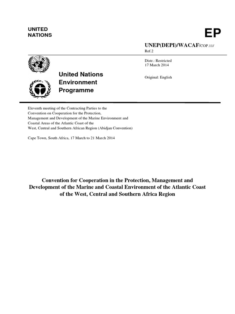 Abidjan Convention Overview and Protocols | PDF | Treaty | Pollution