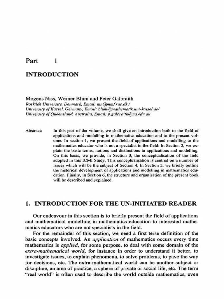 Introduction to Math Modelling in Education | PDF | Mathematics ...