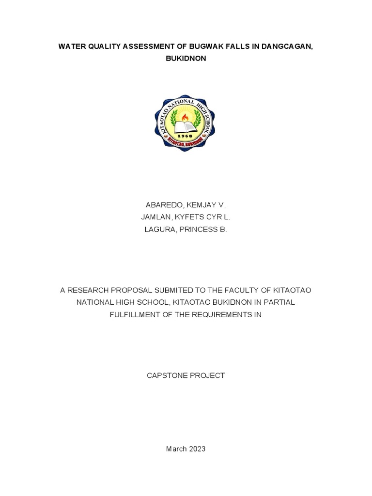 0.2 Water Quality Assessment | PDF