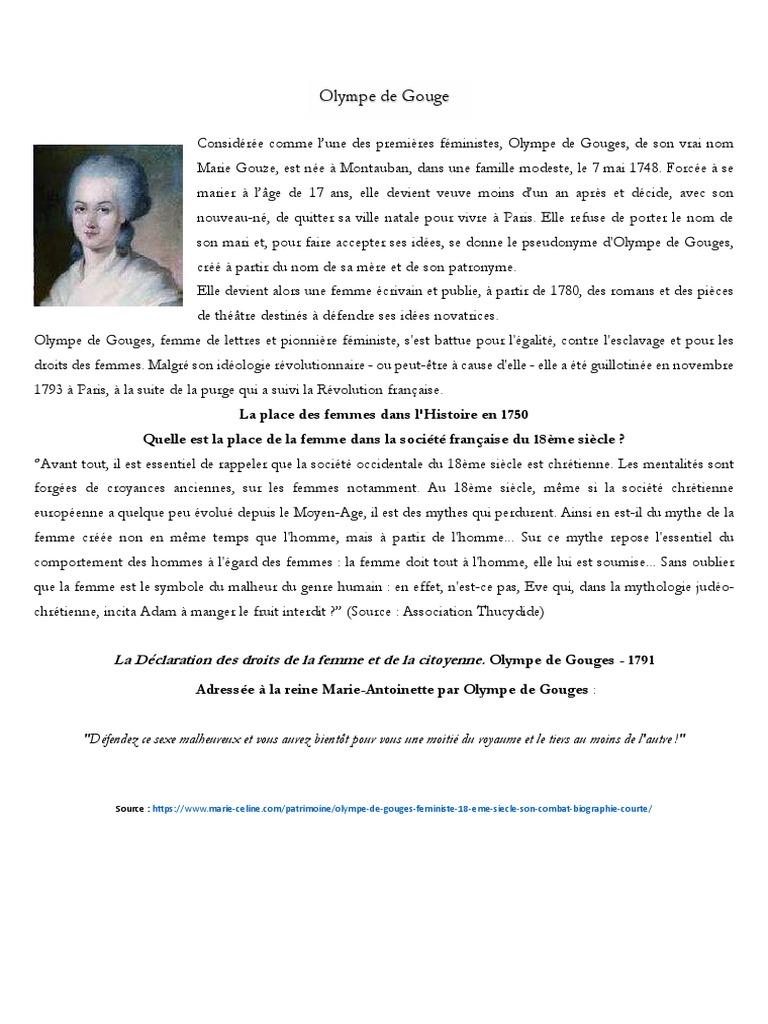 Olympe de Gouge | PDF
