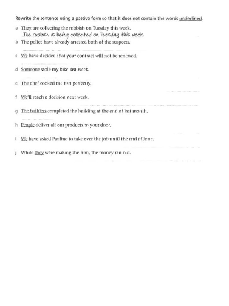 Advanced 3 - Passive Review 1 | PDF