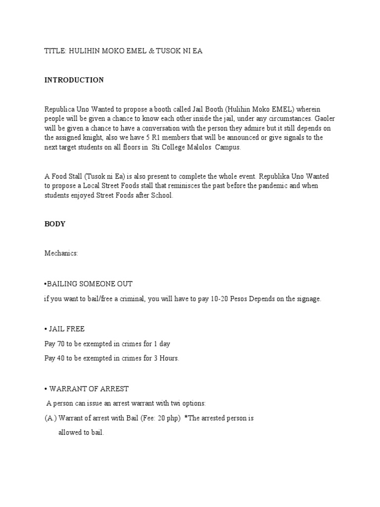 Proposal Booth | PDF