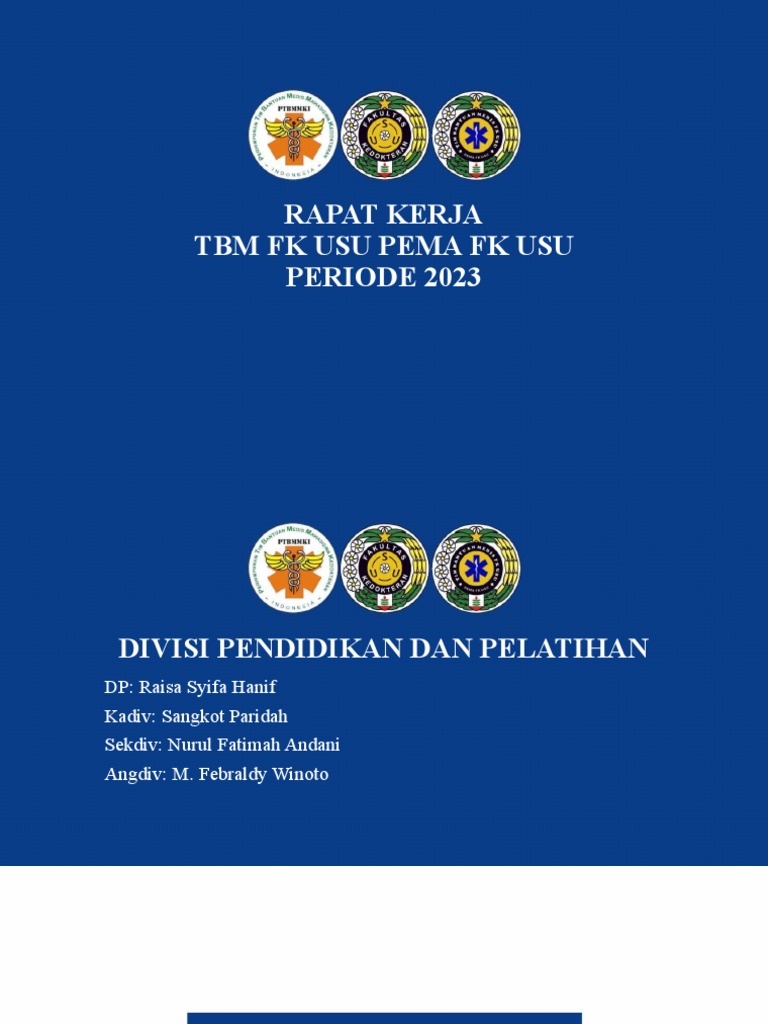 Rapat Kerja TBM FK USU PEMA FK USU Periode 2023 | PDF