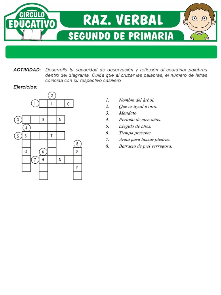 Crucigrama de Antónimos y Palabras | PDF