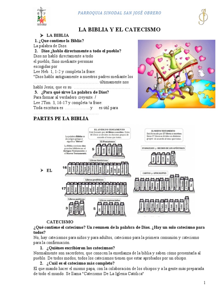 Biblia y Catecismo: Guía de Fe Católica | PDF | Ángel guardian | David