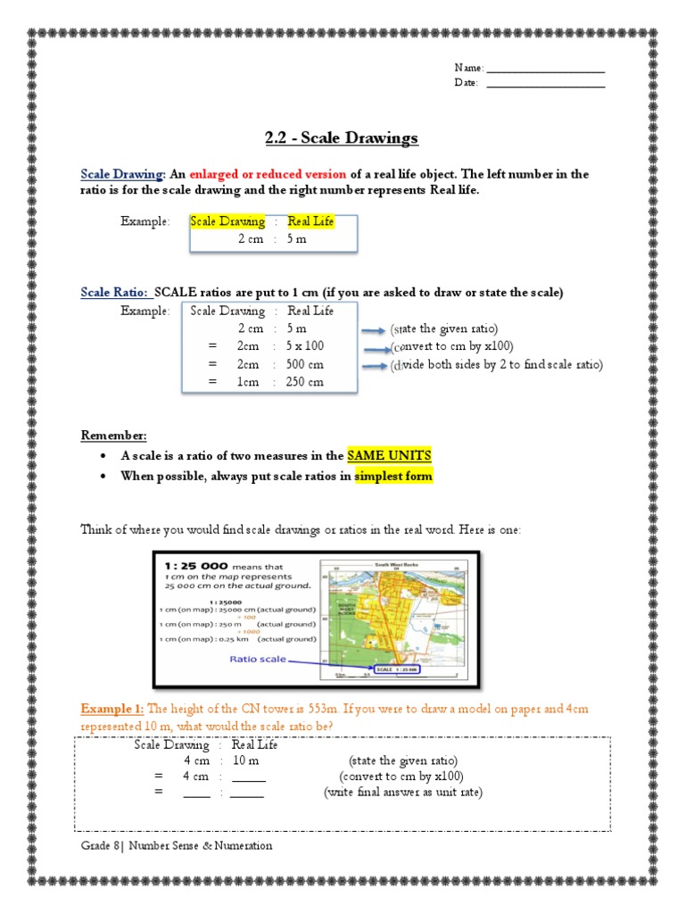 2.2 Scale Drawings | PDF | Ratio | Length
