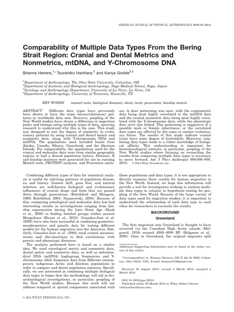 Herrera 2014 | PDF | Heritability | P Value