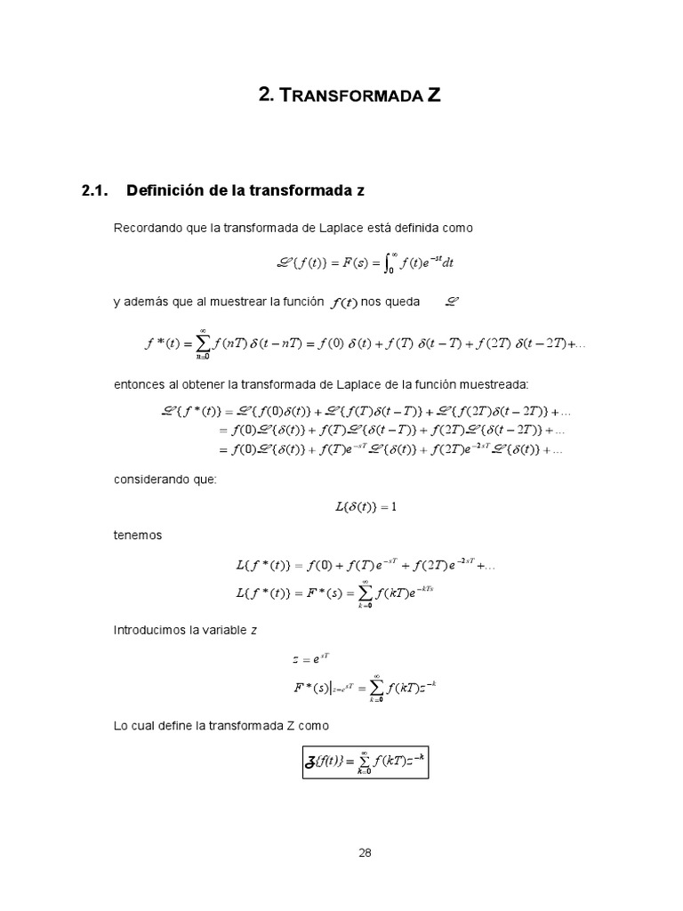 Transformada Z | PDF | Física Matemática | Matemáticas Aplicadas