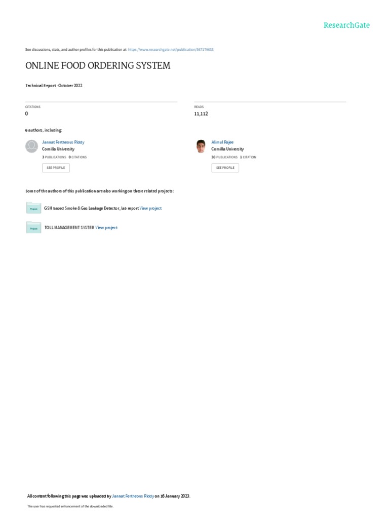 Online Food Order Project | PDF | Model–View–Controller | World Wide Web