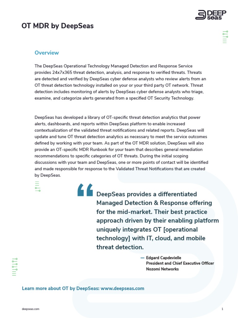 OT MDR Overview | PDF