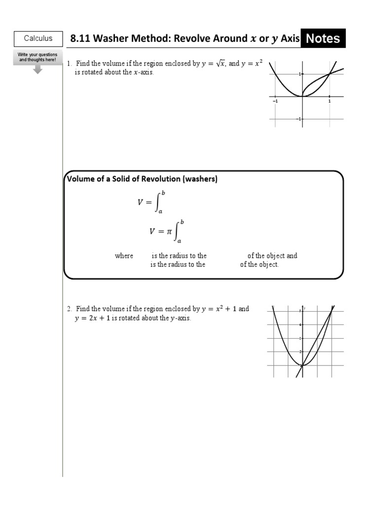 Calc 8.11 Packet | PDF | Mathematical Analysis | Geometry