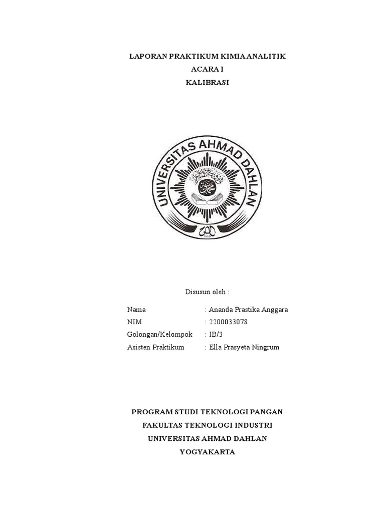 Laporan Praktikum Acara 1 Kalibrasi | PDF