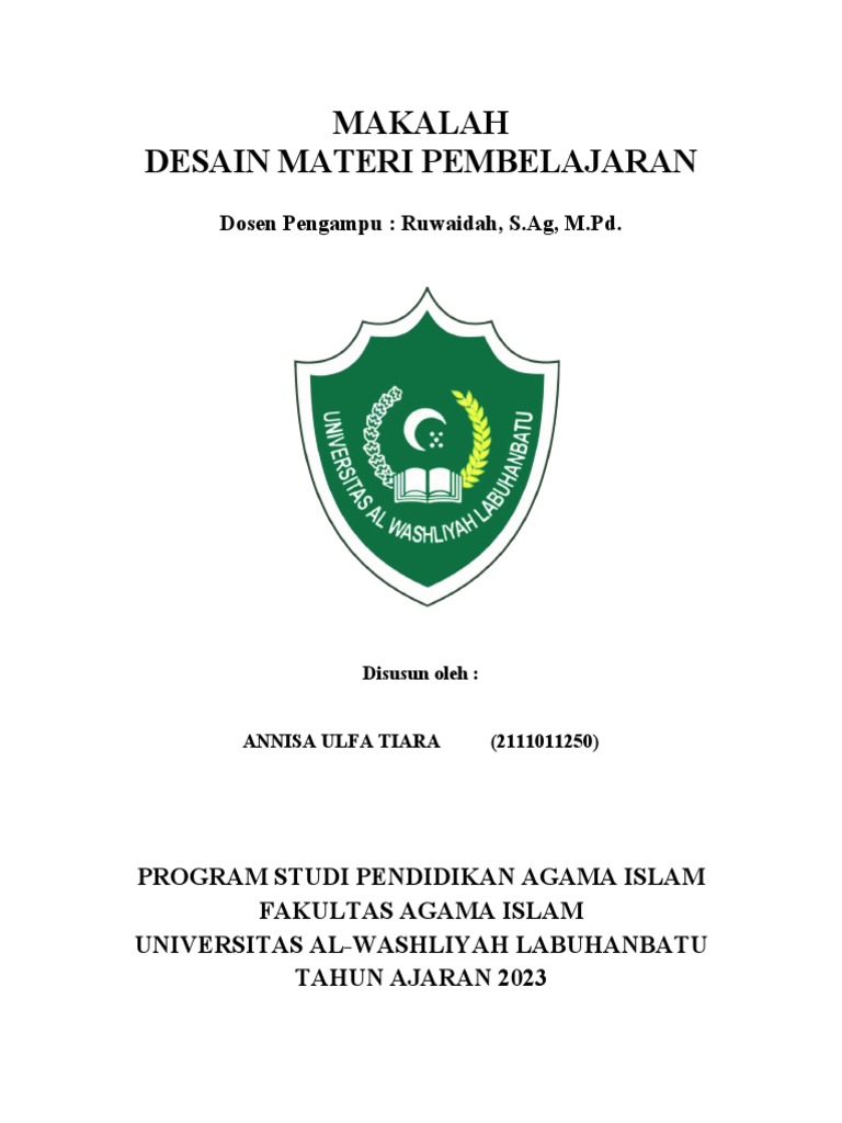 Makalah Desain Materi Pembelajaran | PDF