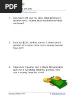 Grade 2 - money word problems 2 | PDF