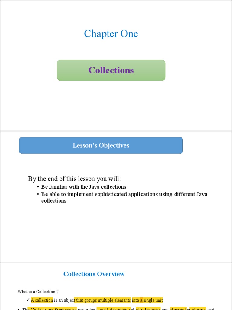 Lecture 1 Collections Modified Pdf Method Computer Programming Class Computer