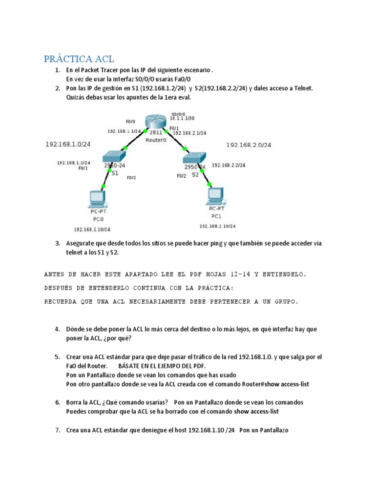 Práctica Acl | PDF
