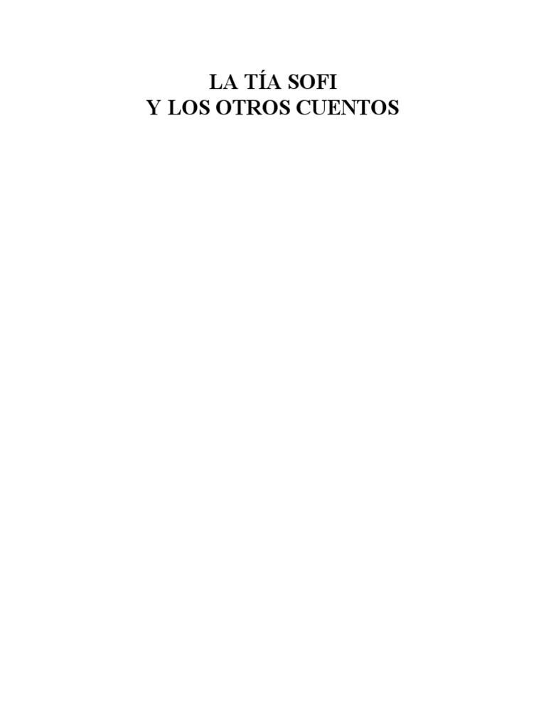 La Tía Sofi Marzo 09 Diagramada 1 | PDF | Cuentos