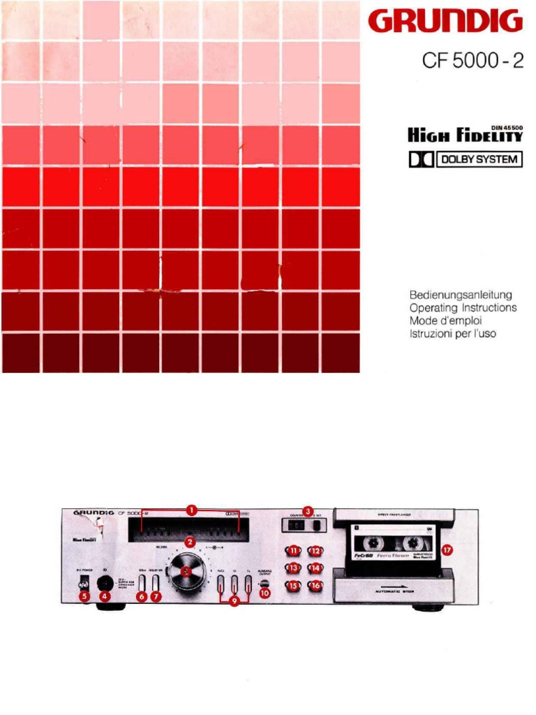 Grundig CF 5000 Owners Manual | PDF