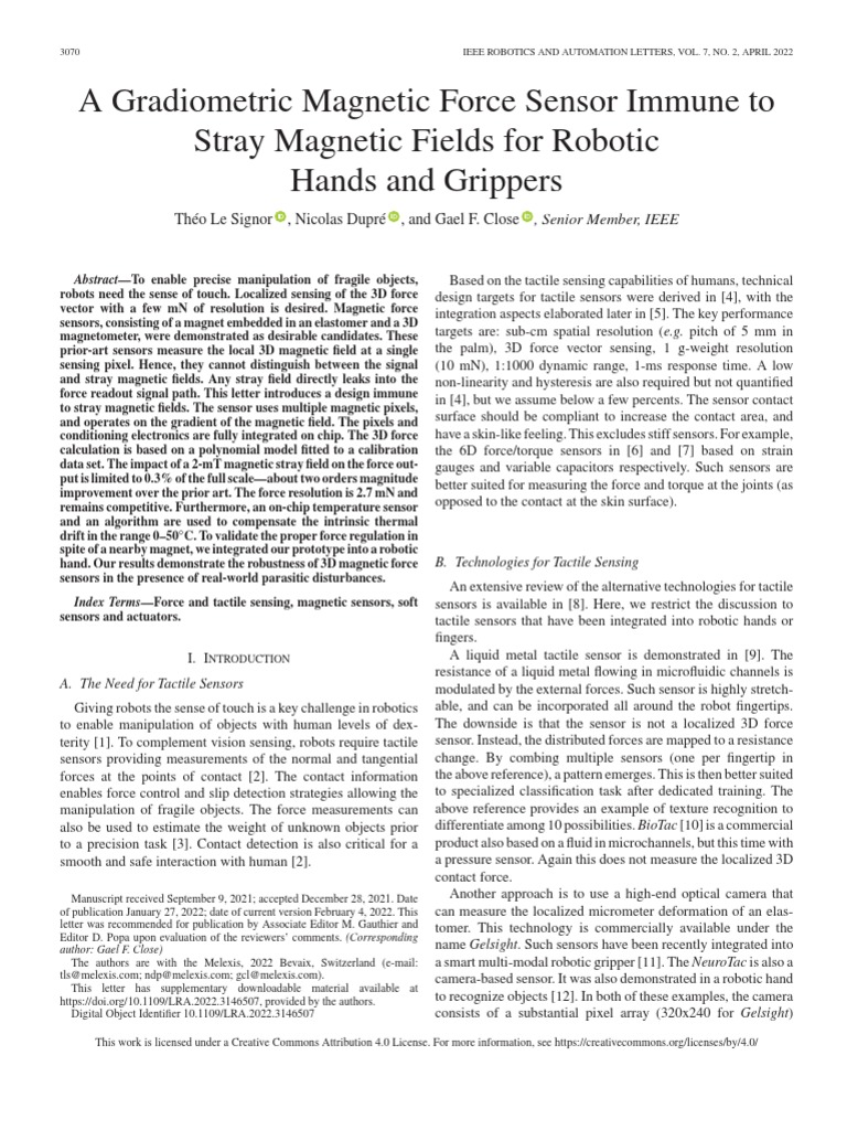 A Gradiometric Magnetic Force Sensor Immune To Stray Magnetic Fields ...
