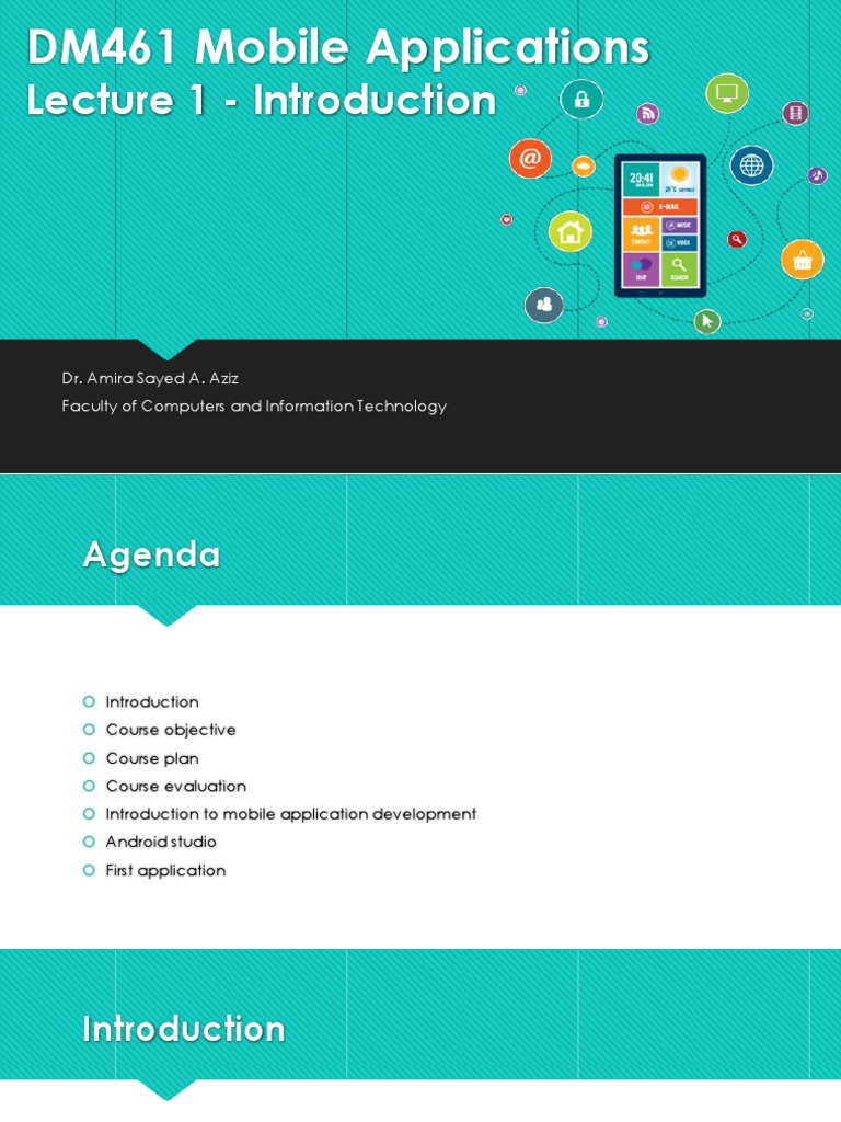 Mobile Applications Lecture 1 - Introduction | PDF | Android (Operating System) | Ios