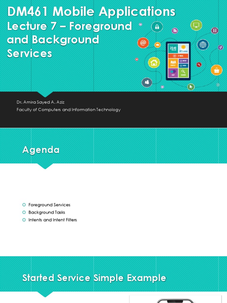 Mobile Applications Lecture 7 - Foreground and Background Services | Download Free PDF | Mobile ...