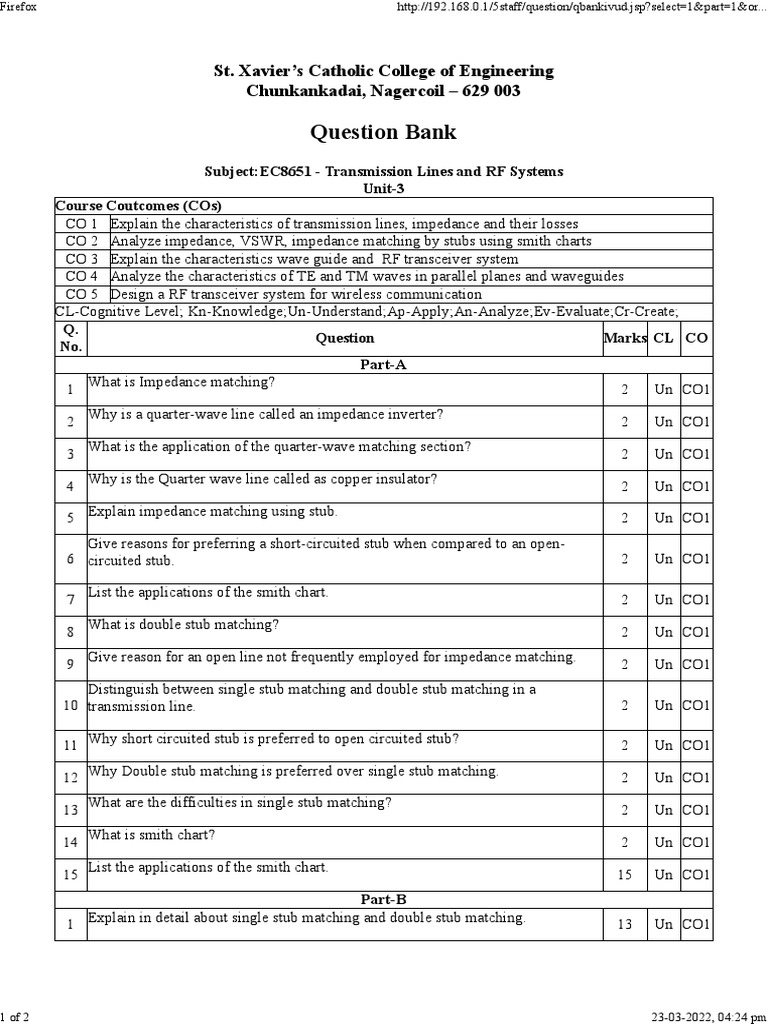 3 RD Unit | PDF | Transmission Line | Oscillation