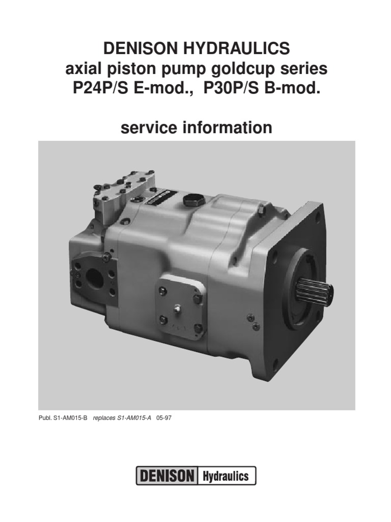 Denison Axial Piston Pumps P24s-p30s | PDF | Pump | Viscosity